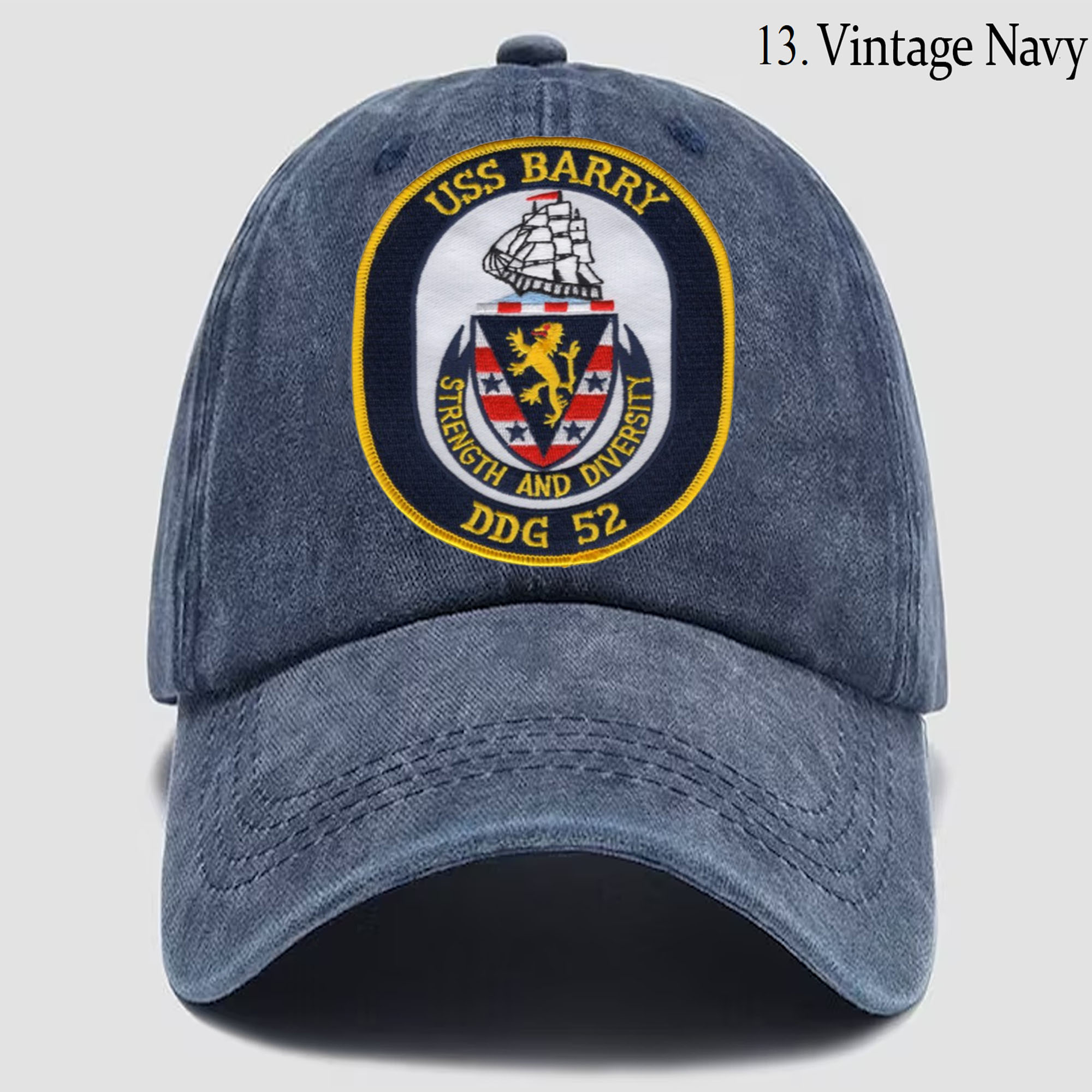 Custom Personalization Embroidery Hat DDG-52 USS Barry, Veteran Cap ...