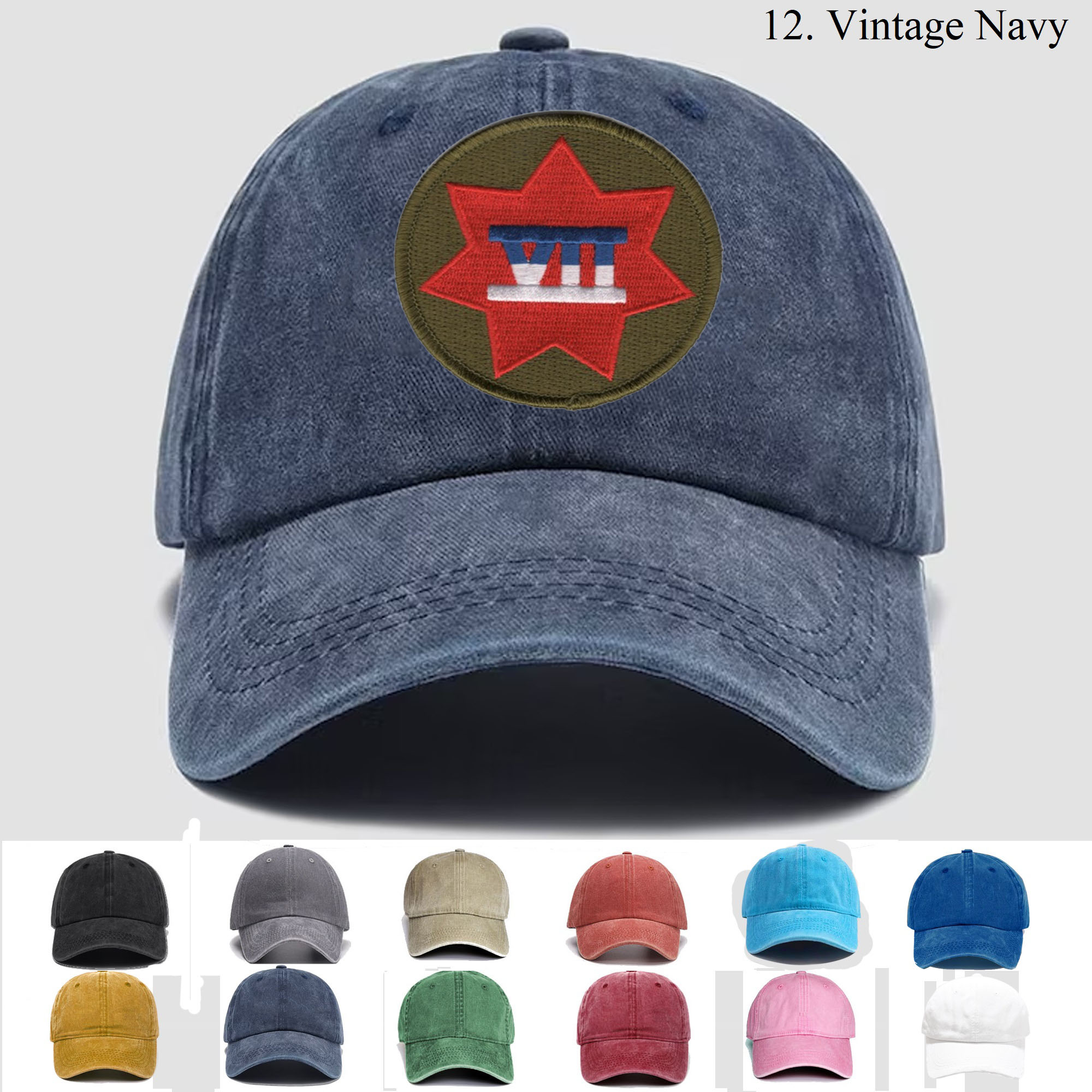 Custom Personalization Embroidery Hat U.S Army 7th Corps, Veteran Cap ...